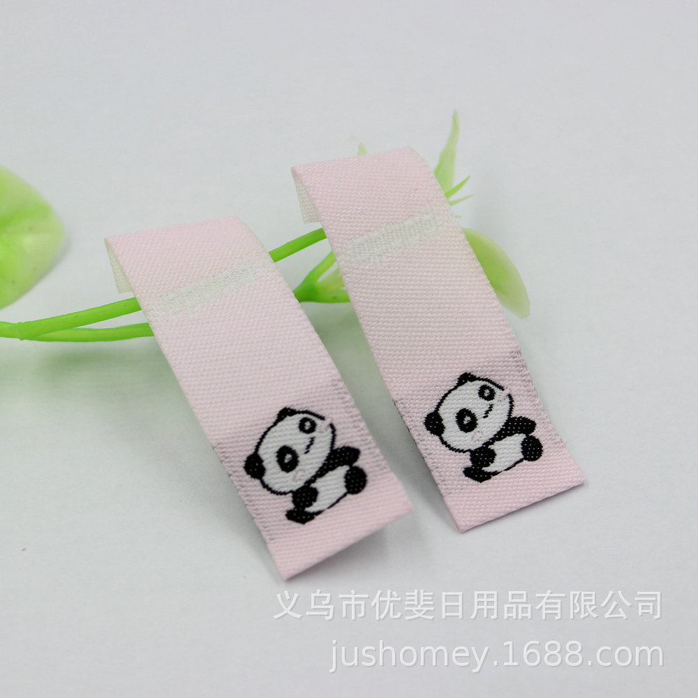 小清新夏日可爱熊猫Panda系列对折标婴童鞋帽发饰布标diy配件-阿里巴巴