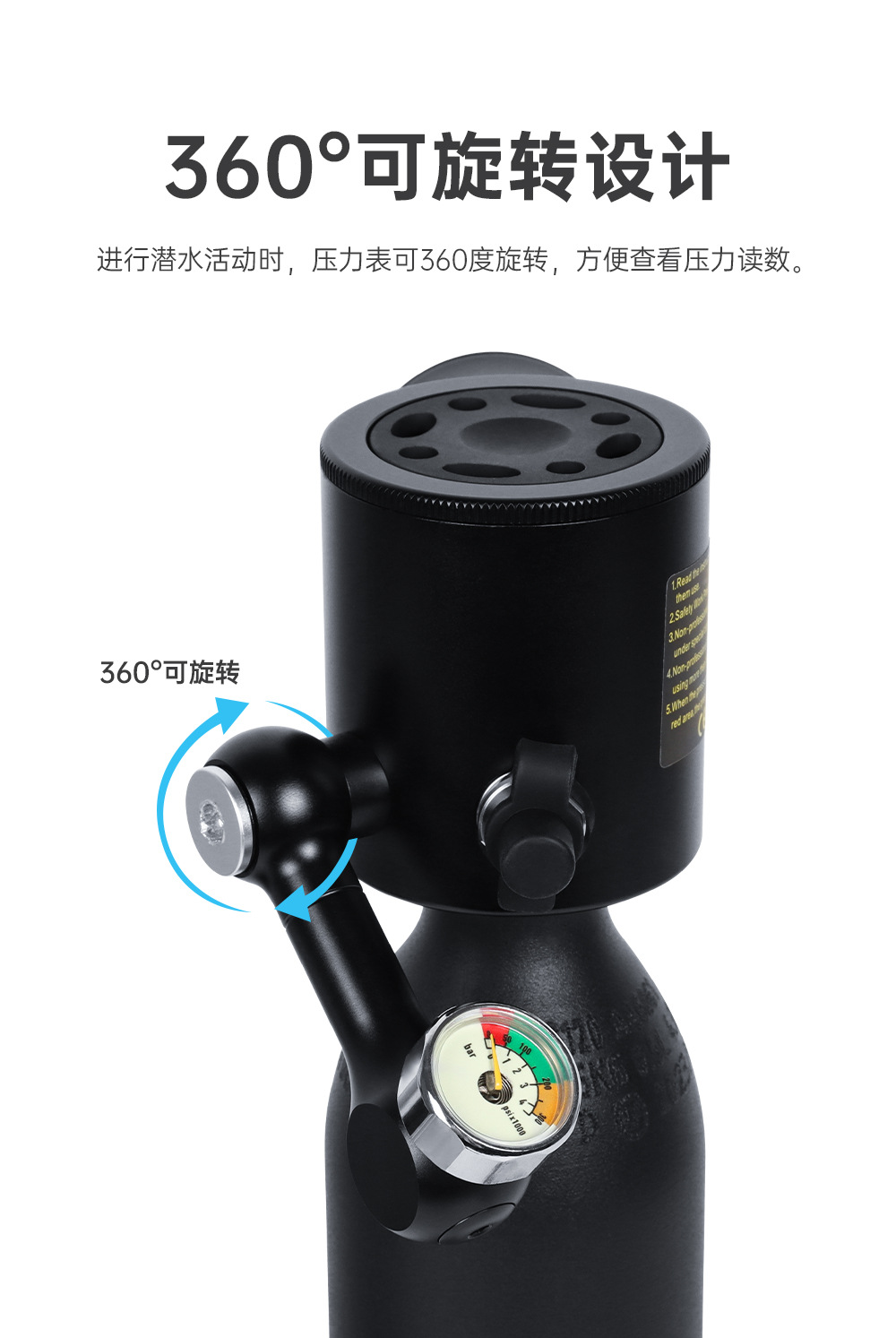 DIDEEP0.5LPlus新款浮潜面罩水肺氧瓶水下呼吸潜水装备呼吸氧气罐-阿里巴巴