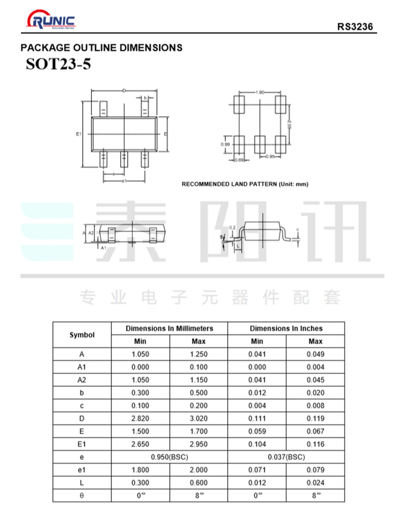 RS3236-1.2YUTDN4 1.2V DFN1*1-4L 印字BC LDO线性稳压器IC 芯片-阿里巴巴