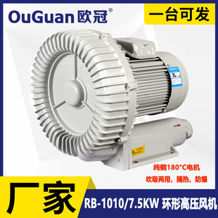 欧冠 7.5KW高压漩涡气泵 RB-1010真空上料高压风机 耐高温鼓风机-阿里巴巴