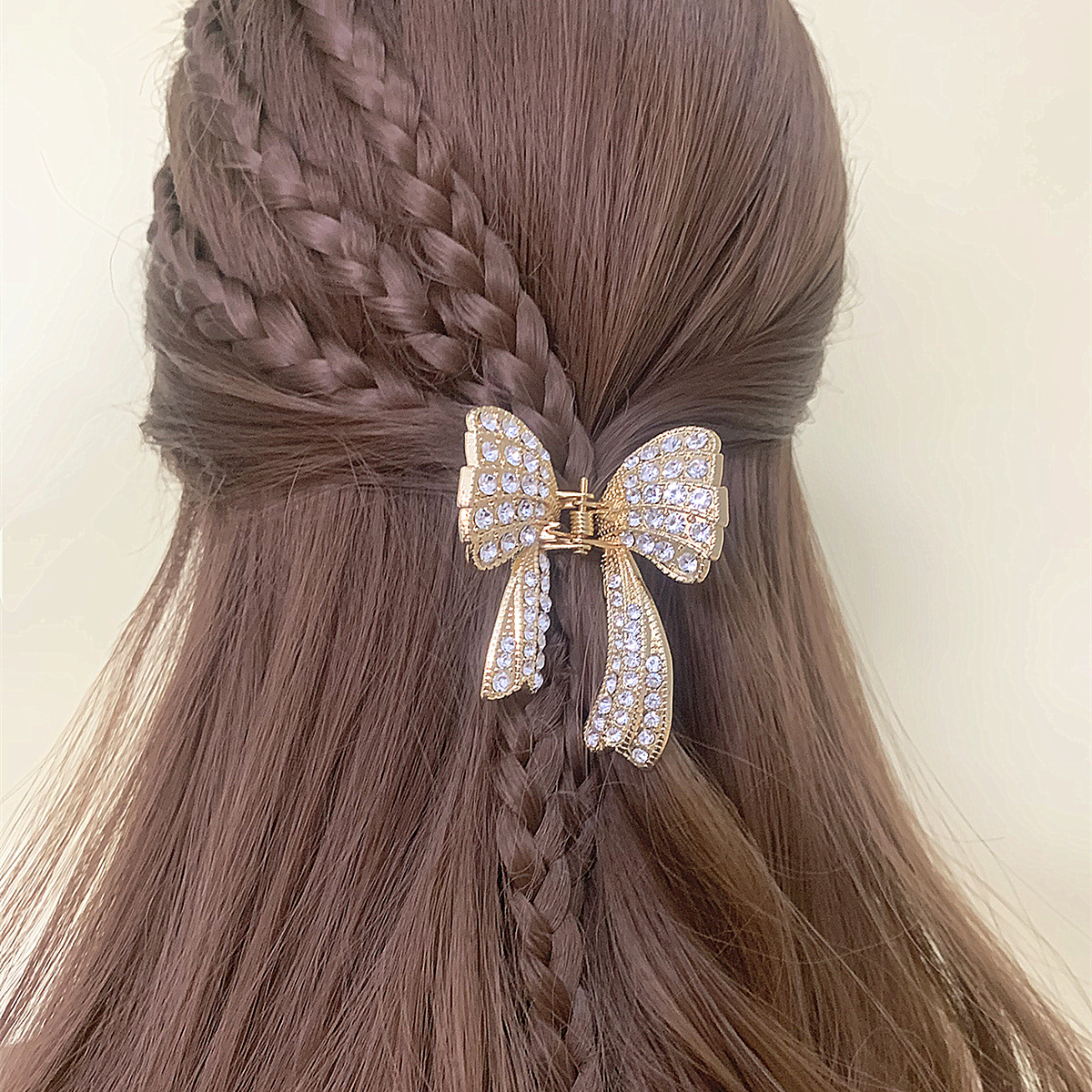Wholesale women's fashion letter bow knot alloy plating inlay ...