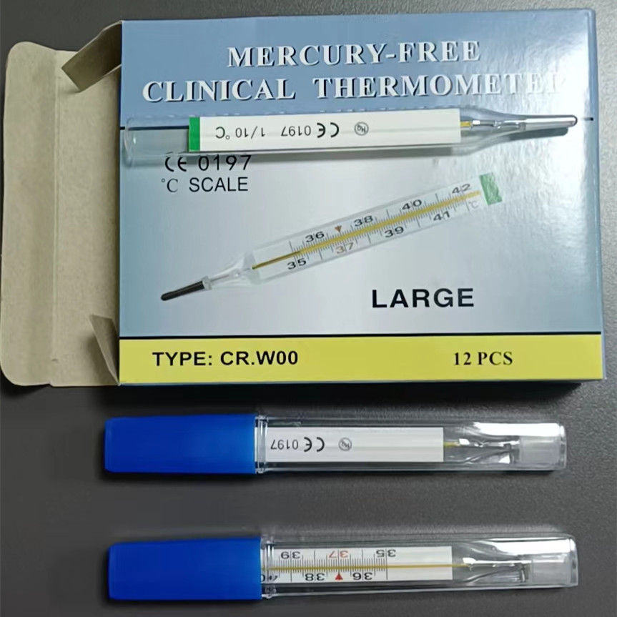 源头厂家无汞玻璃体温计镓铟锡合金玻璃温度计℃大号腋下测温外贸-阿里巴巴