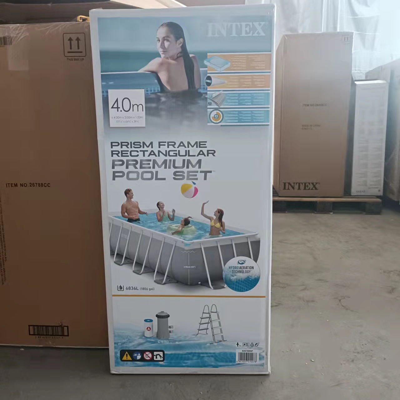 intex 26788 长方形管架水池 支架游泳池 养鱼池 家庭-阿里巴巴