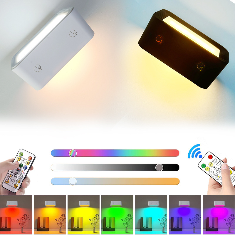 Double-sided Luminous USB Rechargeable Touch Adjustable Light Bedside ...