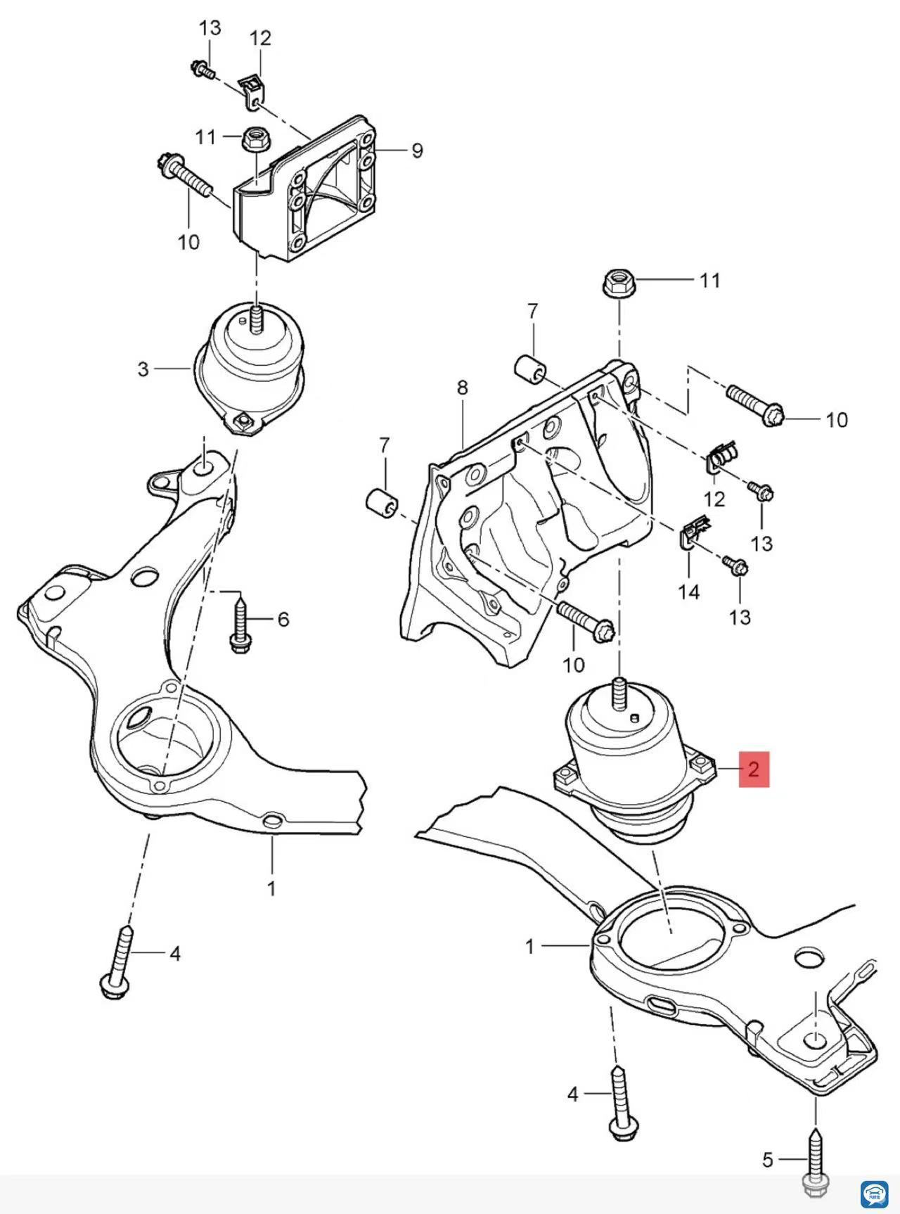 94837504901 05001适用于保时捷卡宴4.8 发动机支架 发动机脚胶LR-阿里巴巴