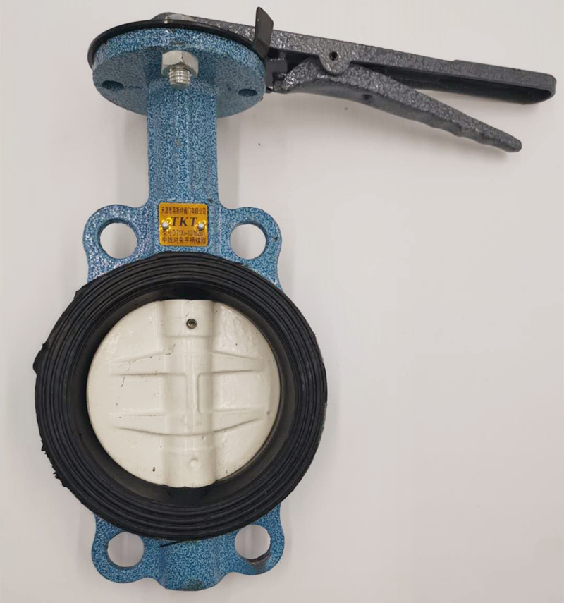 TKT天津莱斯特阀门D71X-16Q铸铁手柄对夹蝶阀DN25-250水管中线阀-阿里巴巴