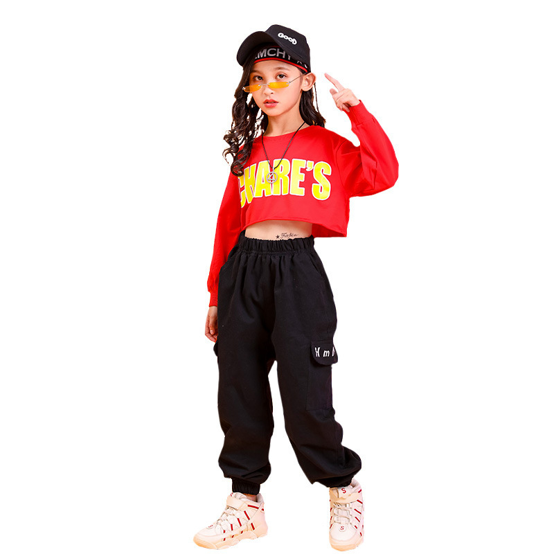 Rapper singers hiphop costumes for girls rapper singer jogger cargo ...