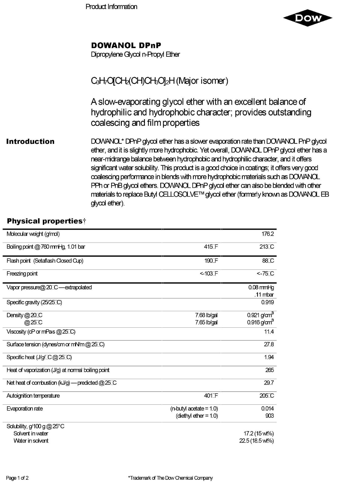 陶氏DOW化学二丙二醇丙醚 （ DPNP）汽车外壳清洗剂高沸点溶剂-阿里巴巴