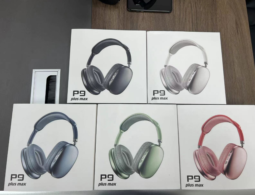 跨境爆款P9 plus max蓝牙耳机无线降噪耳机头戴式耳麦 运动超续航-阿里巴巴