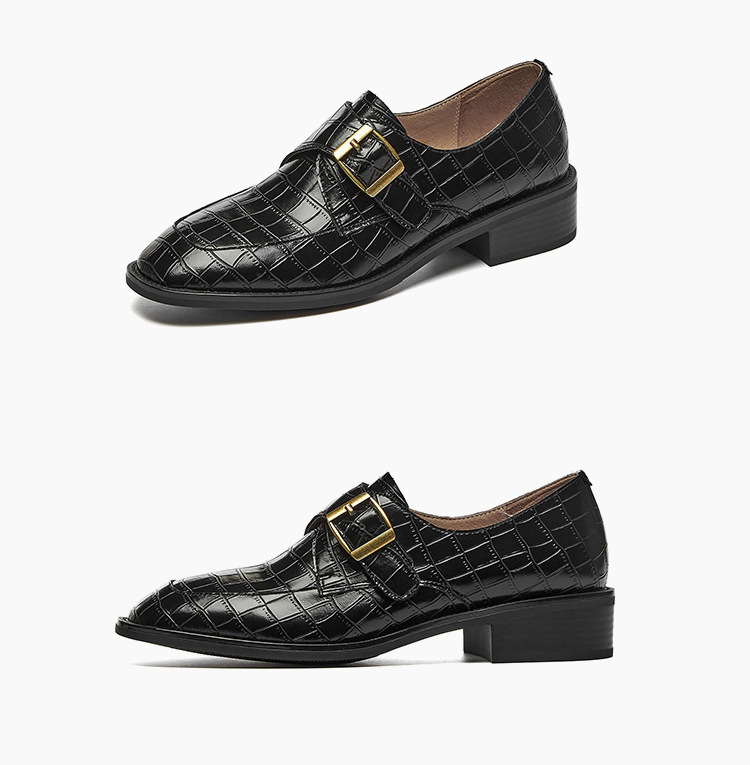 Chiko Samone Square Toe Block Heels Oxford