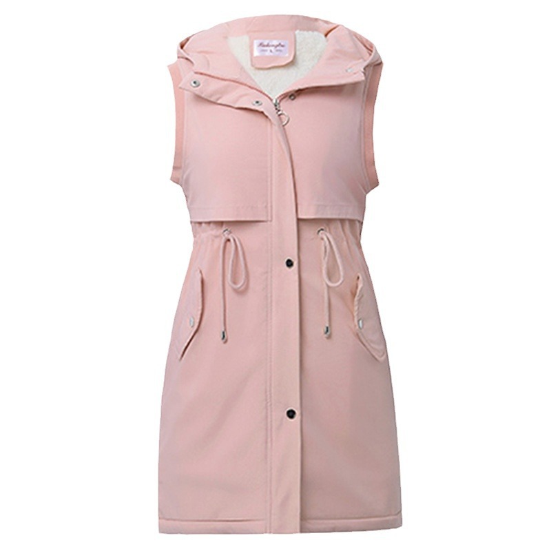 Foreign Trade Hooded fleece-lined Vest Women's Autumn and Winter New ...