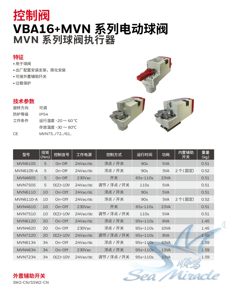 Honeywell霍尼韦尔新款球阀执行器MVN7220/4620/6120驱动器20NM-阿里巴巴