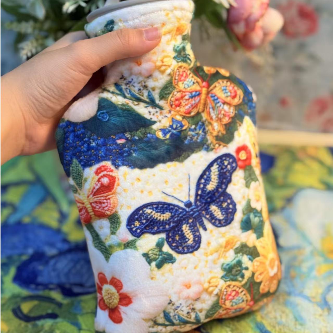 厂家冬季热水袋注水可爱暖肚子大暖水袋卡通毛绒布套暖宝宝批发-阿里巴巴