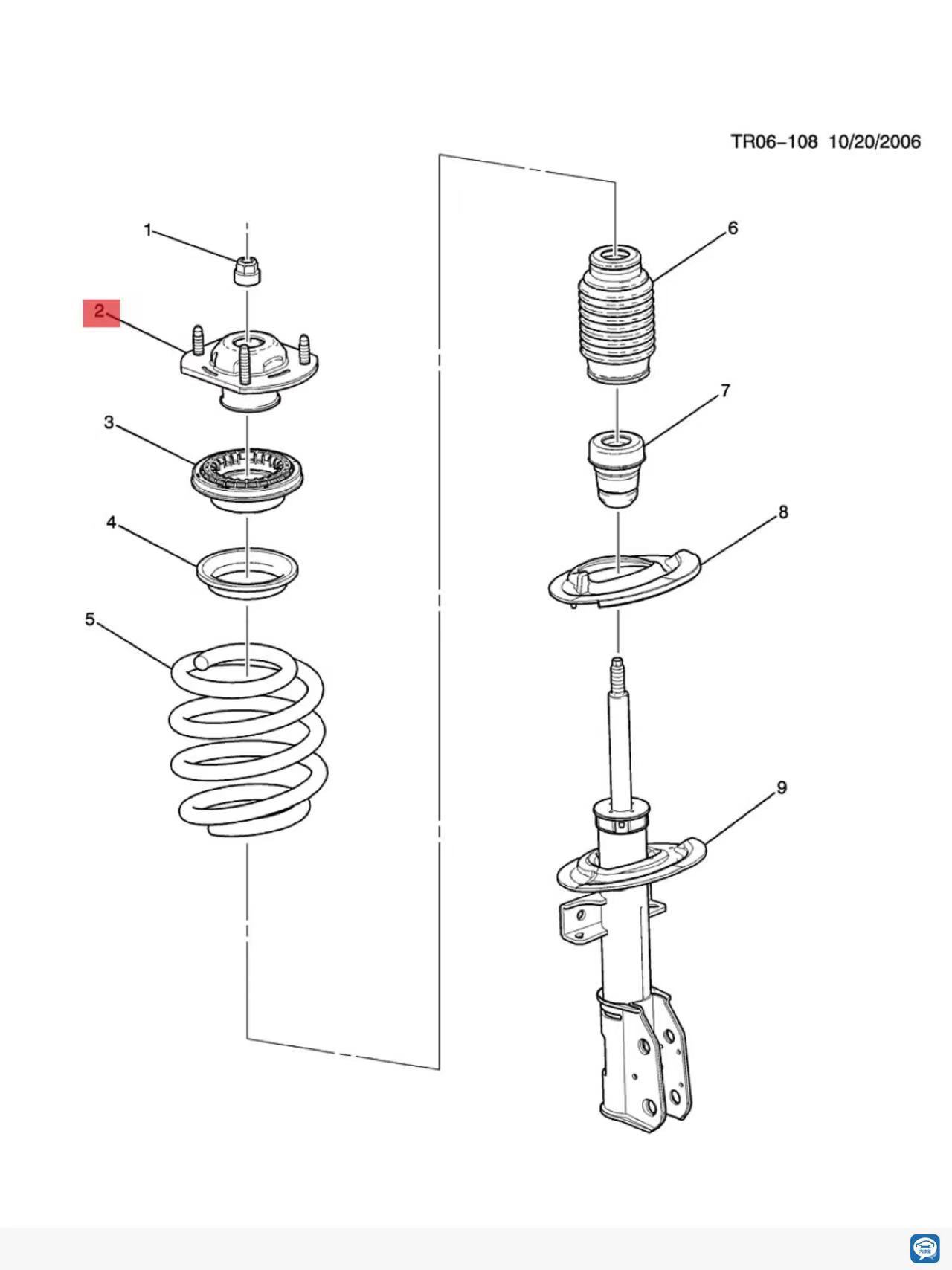 23111833适用于别克昂科雷GMC前避震机顶盖 前减震器顶胶悬架上座-阿里巴巴