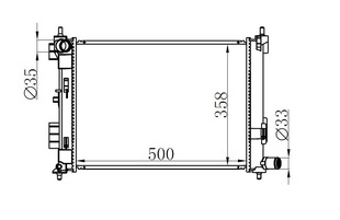 适用于现代雅绅特HYUNDAI ACCENT 2017汽车散热器 MT 25310-H9000-阿里巴巴