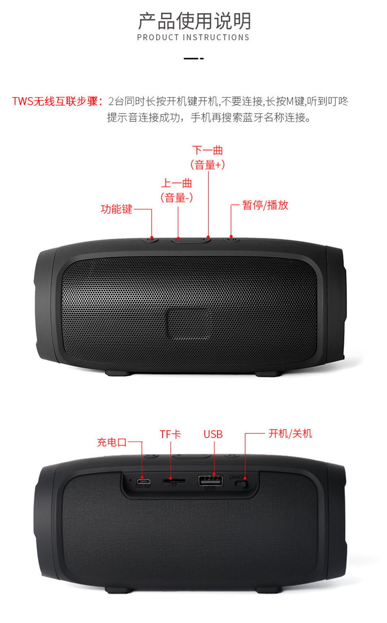 J007小战鼓蓝牙音箱mini3+无线插卡礼品蓝牙音响双喇叭便携收音机-阿里巴巴