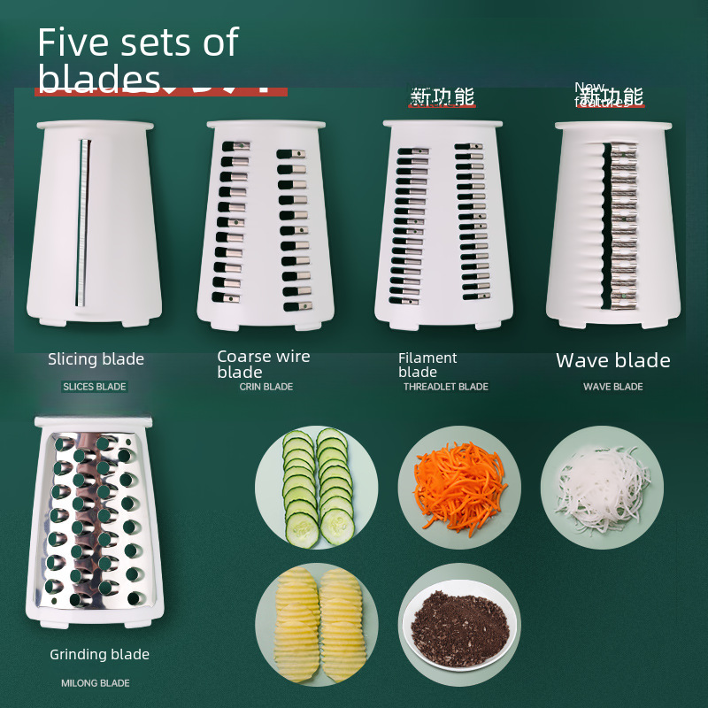 Keouke Multifunctional Vegetable Cutter Hand Roller Kitchen Tool Potato ...