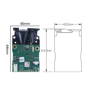 100米串口激光测距模块 仓储物流测量 20Hz远距离激光测距传感器-阿里巴巴