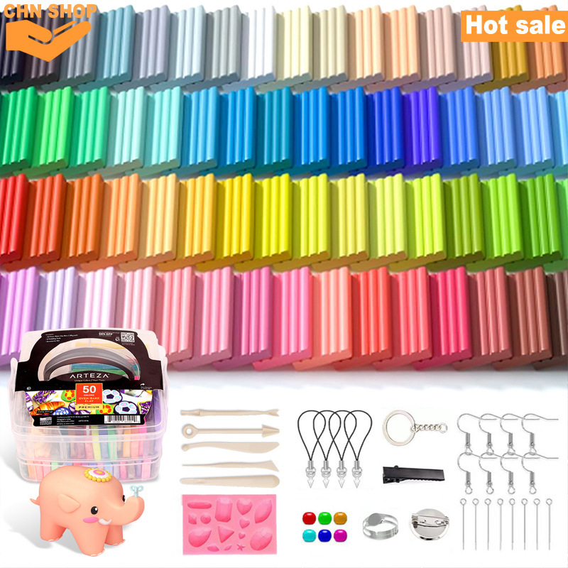 Polymer Clay 50 Colors Modeling Clay for Kids DIY Kits Gift-阿里巴巴
