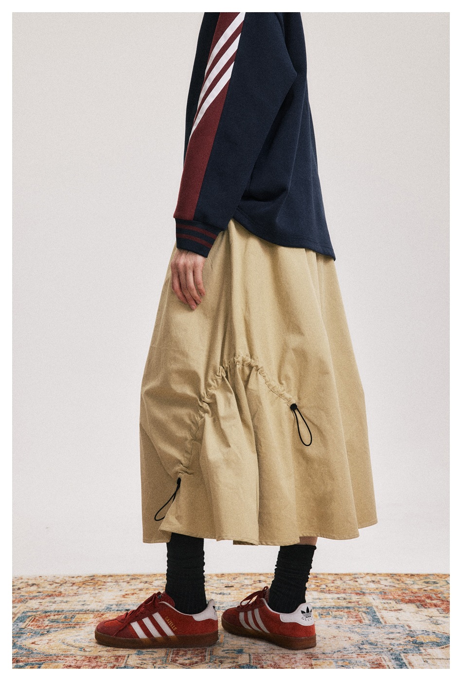 STAFFPICK秋季新品美式辣妹半身裙女生设计感潮牌工装裙A字裙K77-阿里巴巴