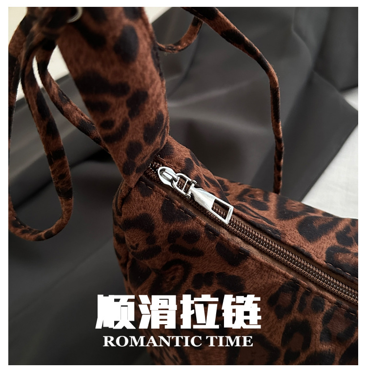 2025夏季新款简约休闲单肩斜挎腋下手提豹纹大容量个性褶皱通勤女-阿里巴巴