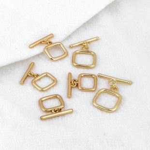 14k包金保色配件IQ扣光面方形手链OT扣连接扣diy饰品收尾扣头配件-阿里巴巴