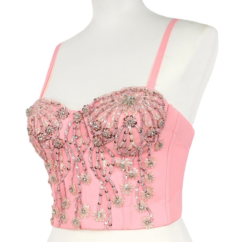 Women girls singer gogo dancers jazz dance bling bra topsWomen girls ...