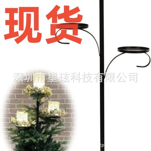 新款Black Triple Tree Topper圣诞节烛台树顶铁艺装饰-阿里巴巴