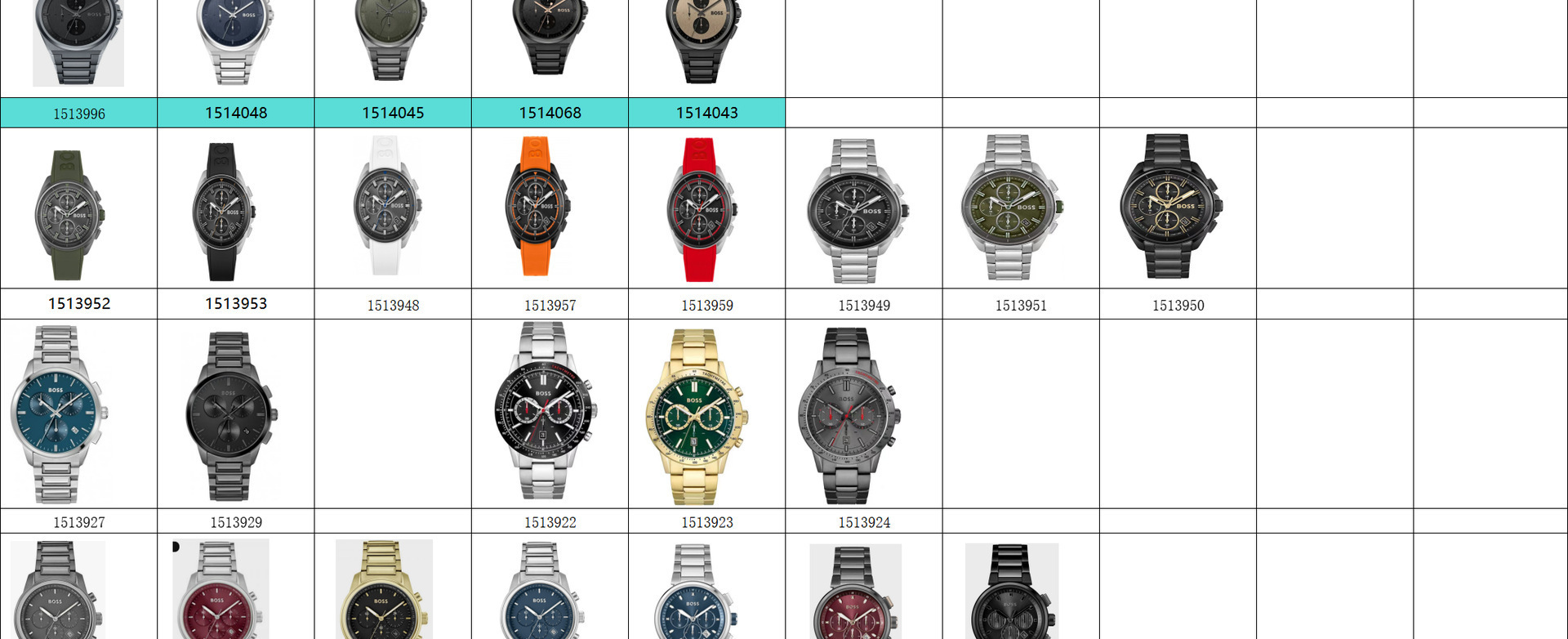 HB-HUGO手表BOSS男表批发代发1514059/1514058/1514057/1514069