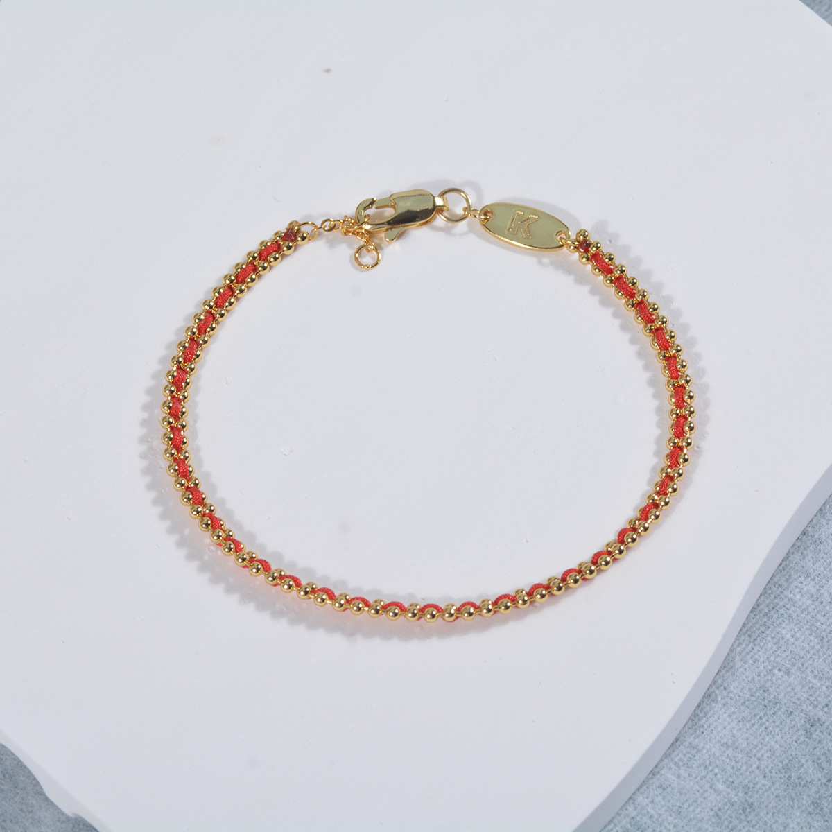 S925纯银新款本命年redline法国红绳手链高级感轻奢百搭情侣手饰-阿里巴巴