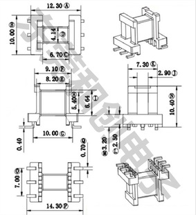 EE11变压器骨架EE10卧式贴片3+3电木骨架骨架BOBBIN-阿里巴巴