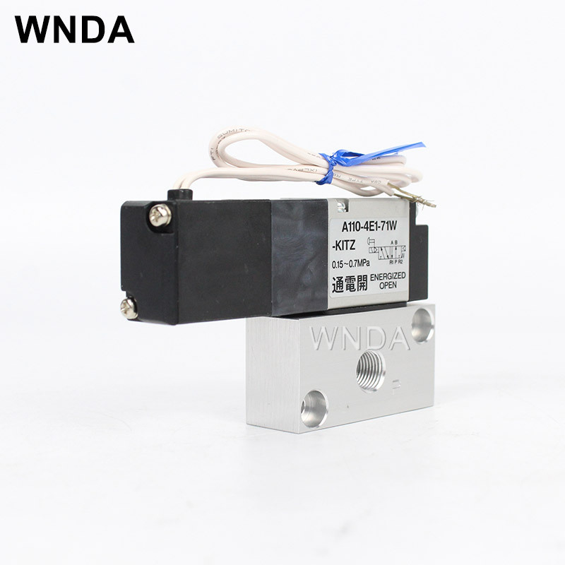 A110-4E1-71w两位五通板式电磁阀 KITZ北泽c-te/ute气动阀配件-阿里巴巴