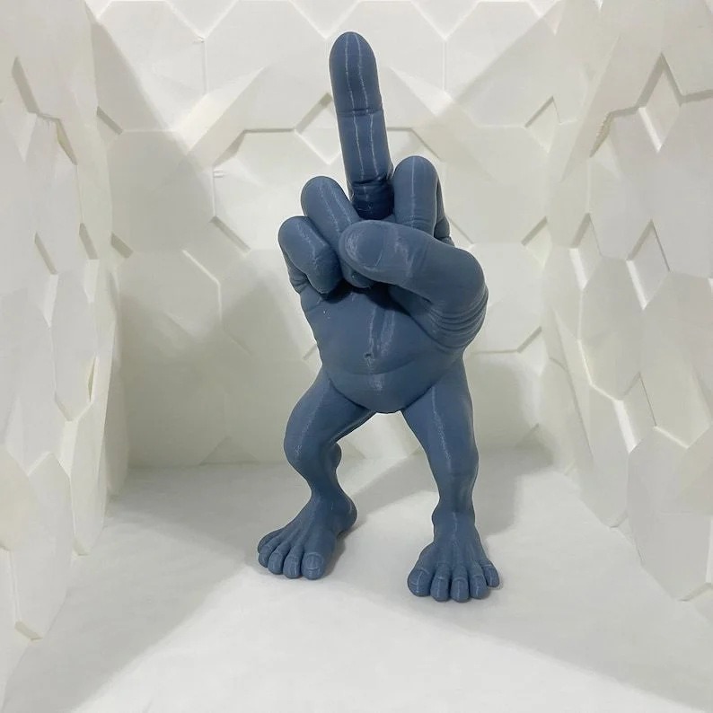 跨境新品Middle Finger Figure With Legs恶搞中指桌面树脂摆件-阿里巴巴