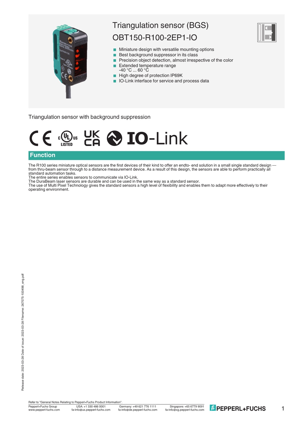 (267075-100498)OBT150-R100-2EP1-IO倍加福漫反射型光电传感器-阿里巴巴