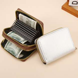 ENDAYCON 多功能风琴卡包防磁 风琴卡包双层拉链女式钱包大容量-阿里巴巴
