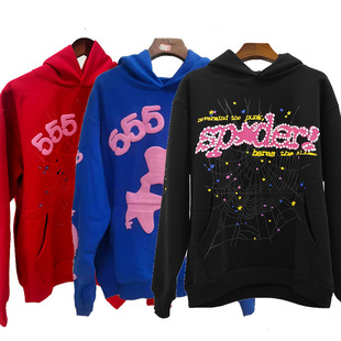 高品质原版Sp5der卫衣450G重磅加绒情侣连帽衫亚马逊海外跨境-阿里巴巴