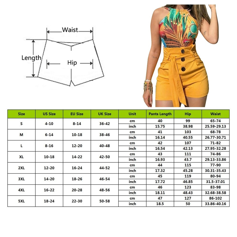 5XL Women's Summer Shorts Clothes High Waist Casual short-阿里巴巴