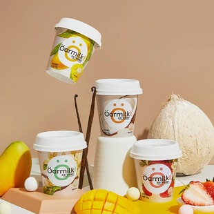 Oarmilk吾岛希腊酸奶乐趣果味100g小杯草莓香草椰子低温早餐酸奶-阿里巴巴