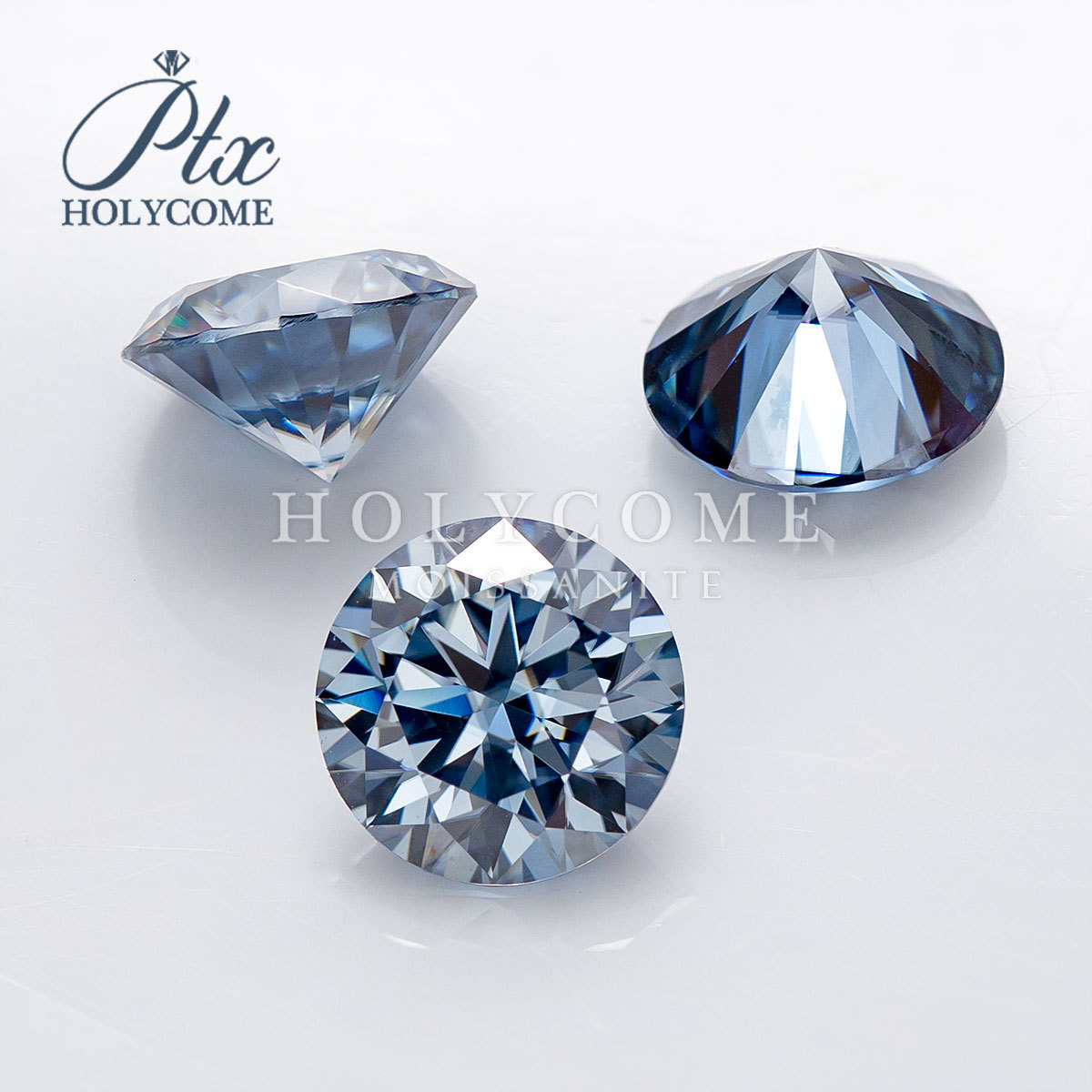【恒利来珠宝】新品0.3-10克拉圆形高贵新蓝宝 莫桑裸石厂家直销-阿里巴巴