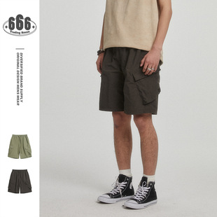 OUSWE夏季新款薄款透气速干运动工装短裤男女潮牌五分裤中裤RK78-阿里巴巴