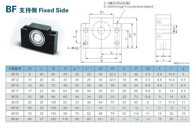 BF系列固定支承座BF-10 BF12 BF15 BF17 BF20 BF25 BF30 BF3 BF40-阿里巴巴