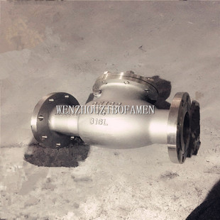 卧式旋启式止回阀H44W-10P H44W-10R H44W-10RL不锈钢法兰止回阀-阿里巴巴