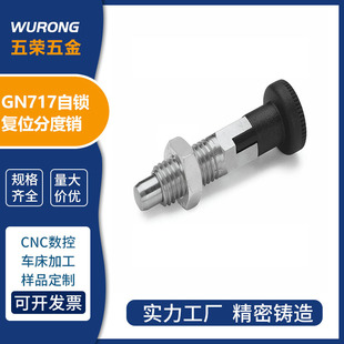 GN717自锁复位型分度销不锈钢粗牙精密旋钮柱塞M6M8M10M12-阿里巴巴