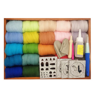 IYR7羊毛毡戳戳乐新手工具套装手工制作diy材料包扎扎乐澳洲70s羊-阿里巴巴