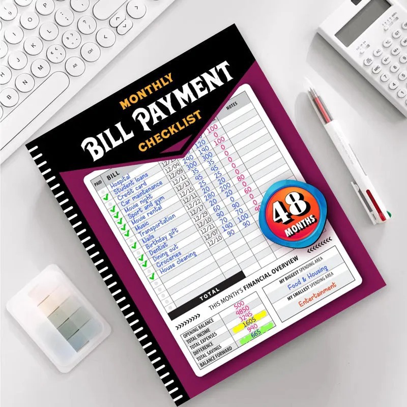 跨境新款Bill Payment Management Book账单本创意手帐记事-阿里巴巴