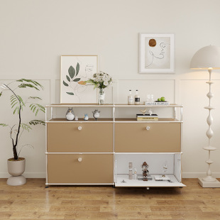 【Makati】ins中古USM柜不锈钢餐边柜网红简约电视柜斗柜模块组合-阿里巴巴