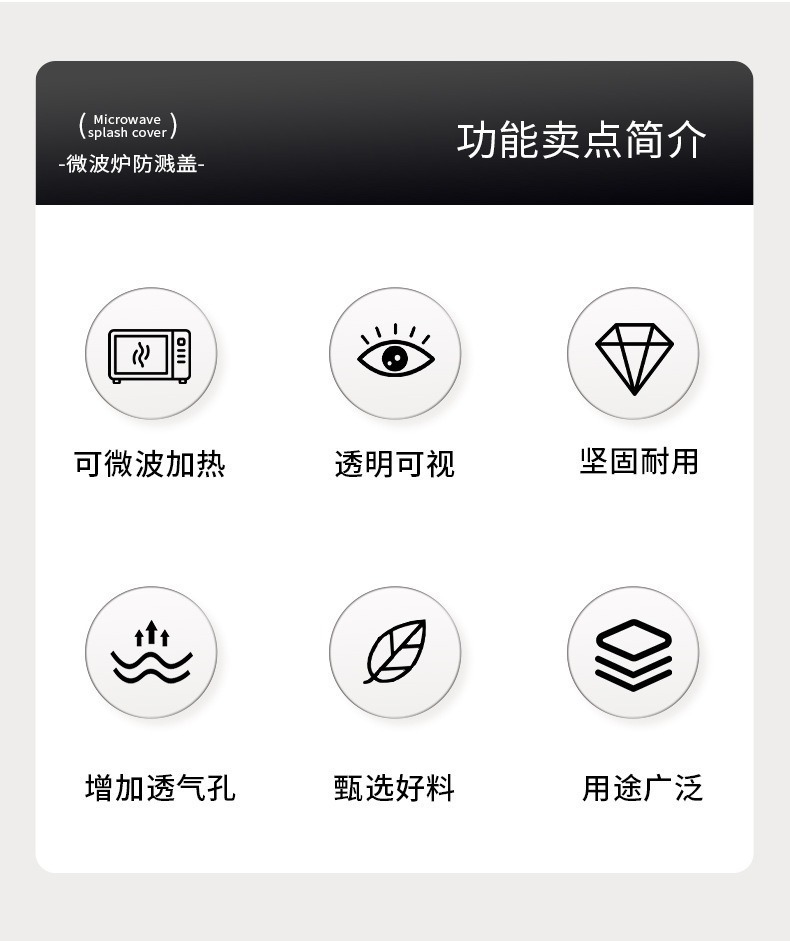 微波炉内加热专用盖防溅防油盖保鲜盖子热饭耐高温食品通用热菜盘-阿里巴巴