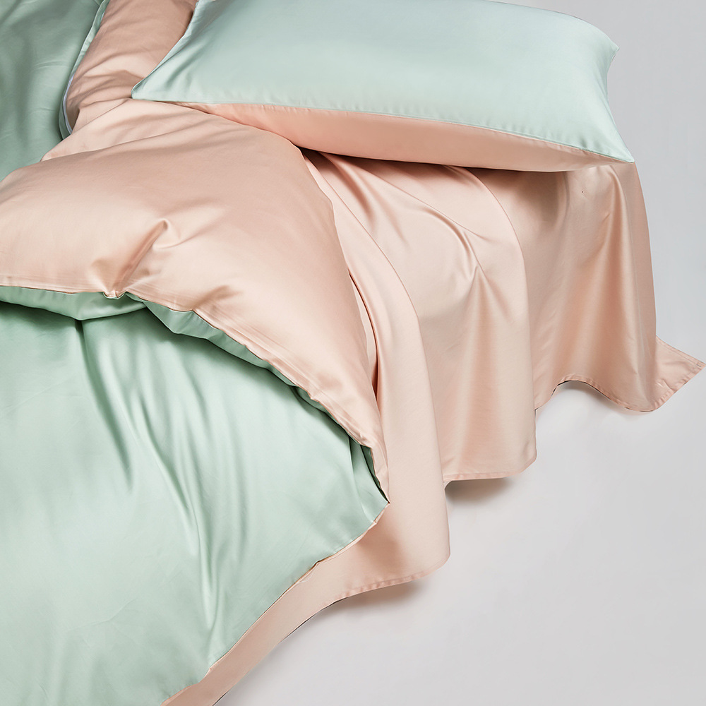 Cross Border Home Textile Amazon Color Washed Silk Three Piece Set Us