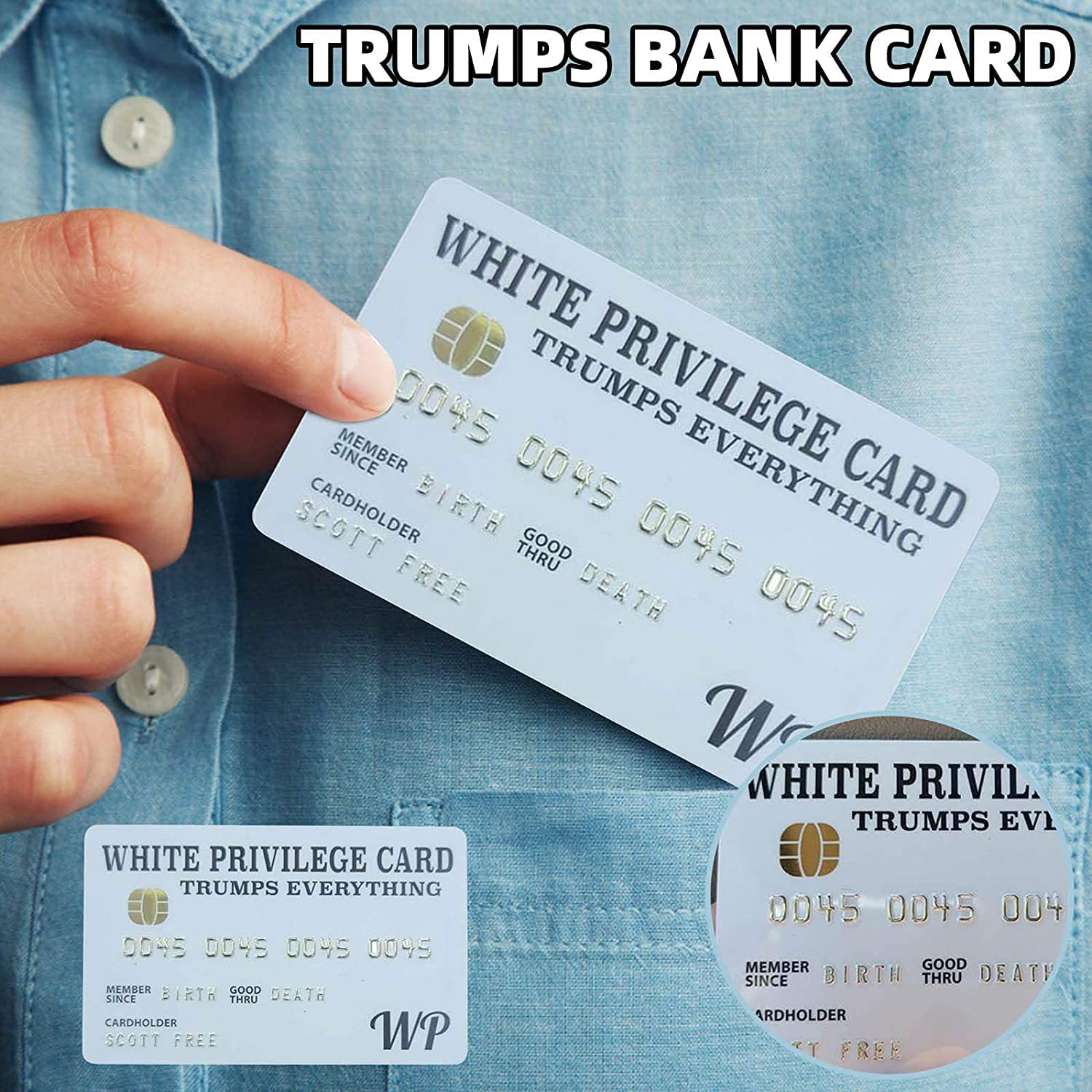 White Privilege Card Trumps Everything 白色特权卡卡片装饰品-阿里巴巴