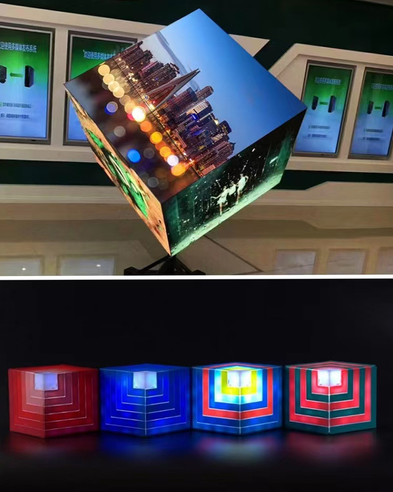 厂家正品led魔方屏 3D店招正方屏 led显示屏 酒吧立柱正方形5面屏-阿里巴巴